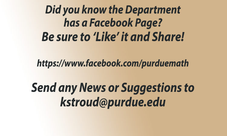 Department of Mathematics - Department of Mathematics, Purdue University